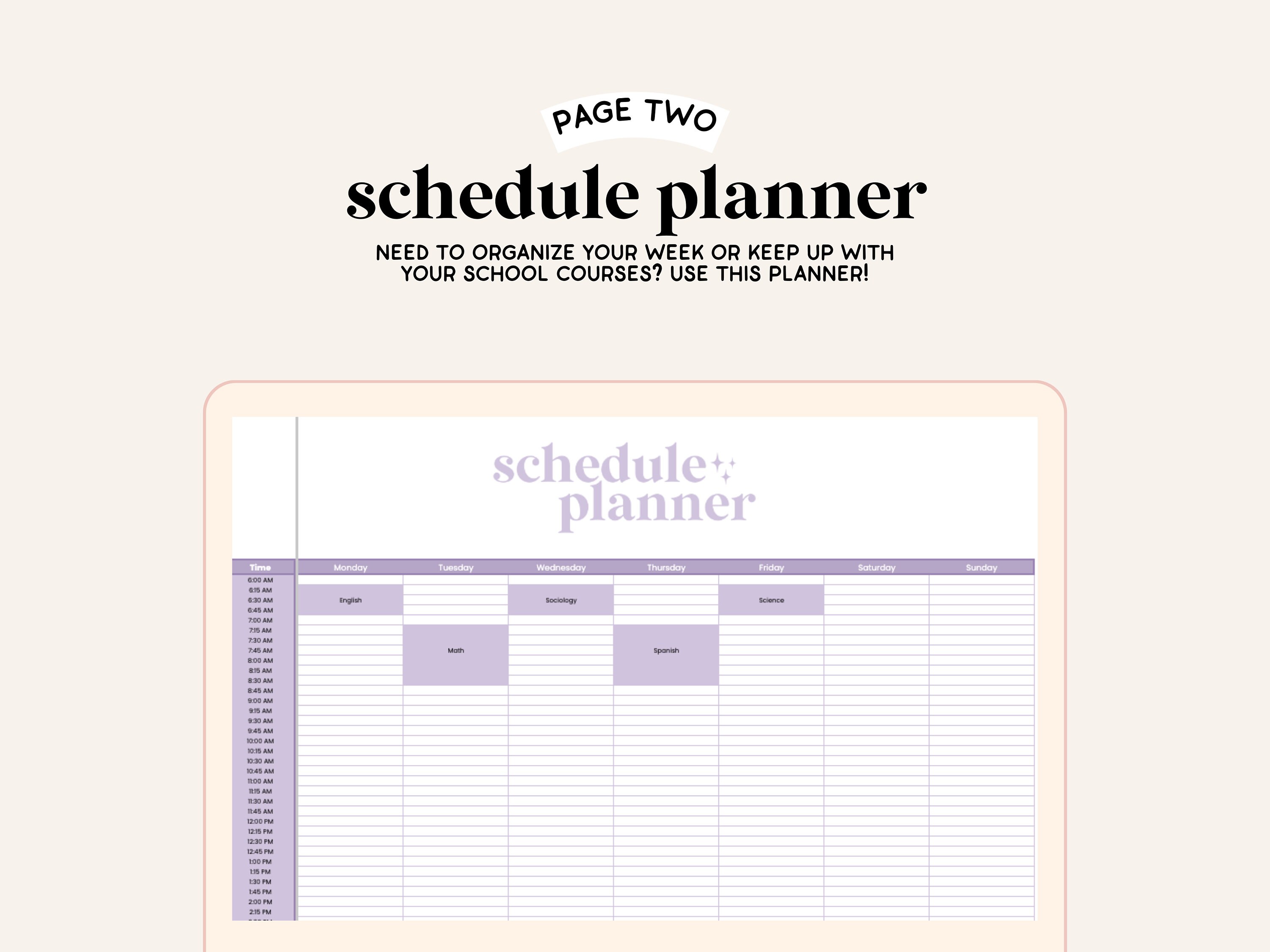 2025-2026 Academic Planner Spreadsheet | Google Sheets | Assignment Tracker | Course Planner ...