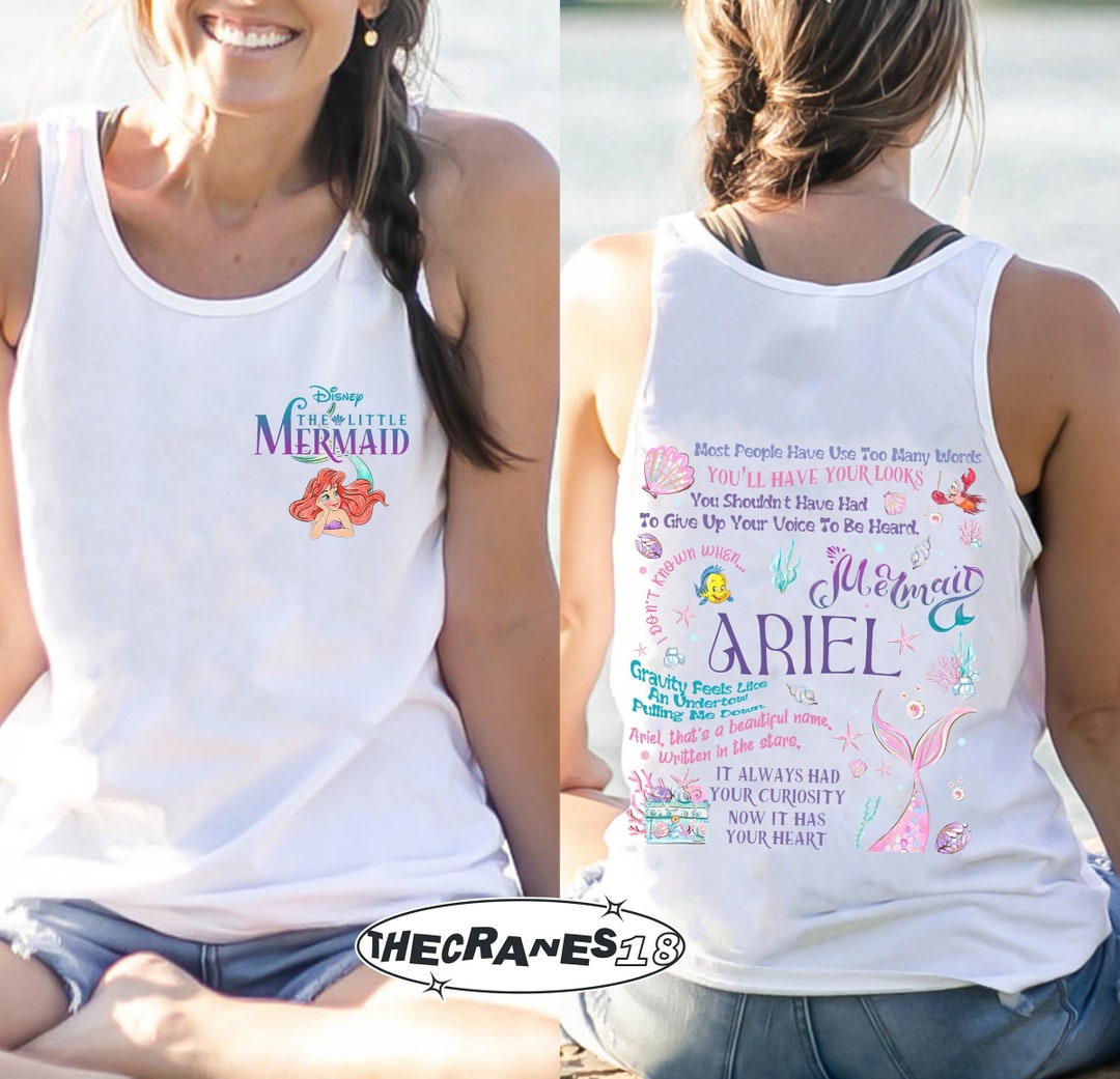 Little Mermaid Ariel Tank Top Women Tank Top Ariel Tank Top - Etsy