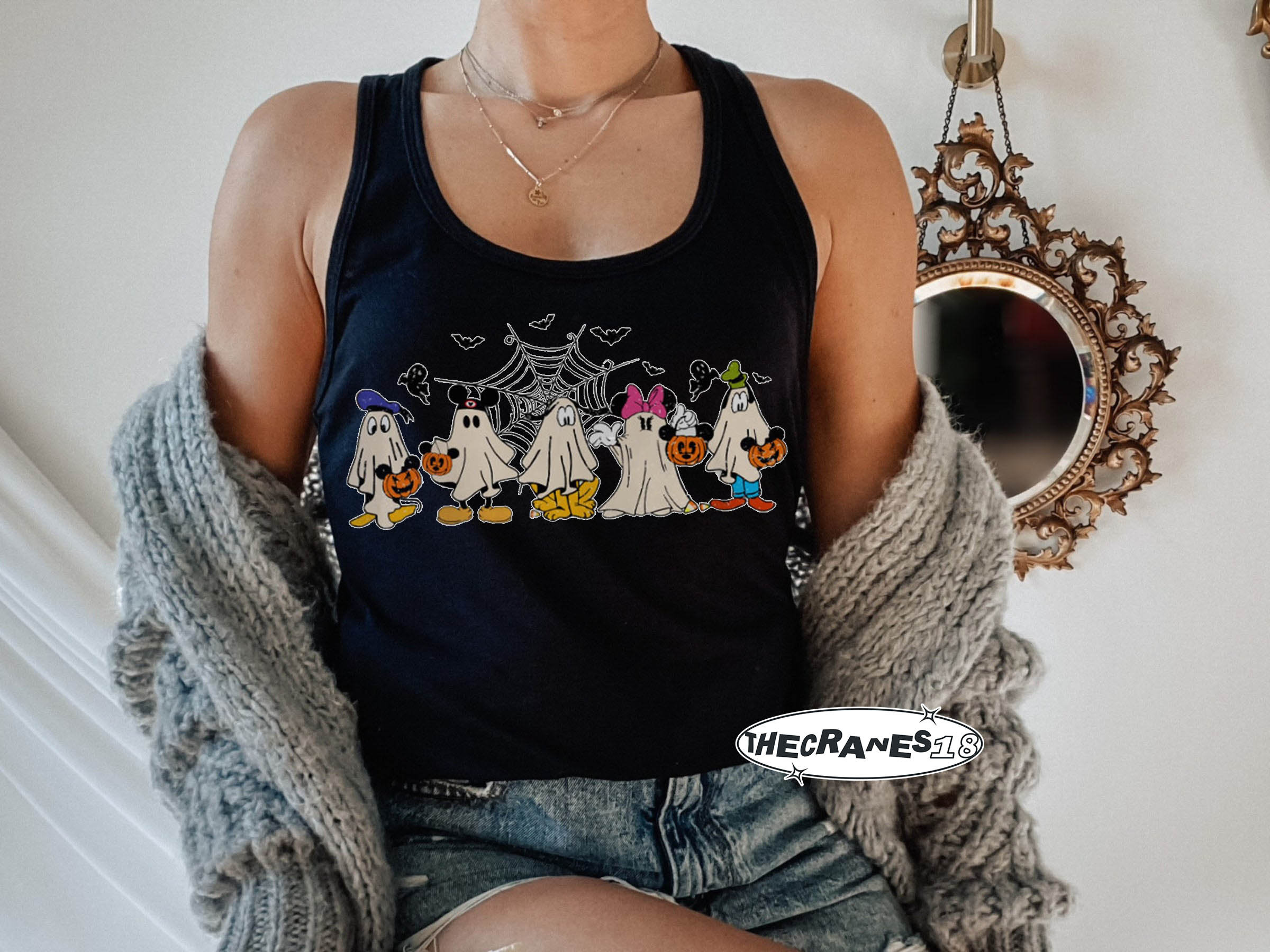 Vintage Сute Ghost Mickey Disney Halloween Tank Top Cute - Etsy