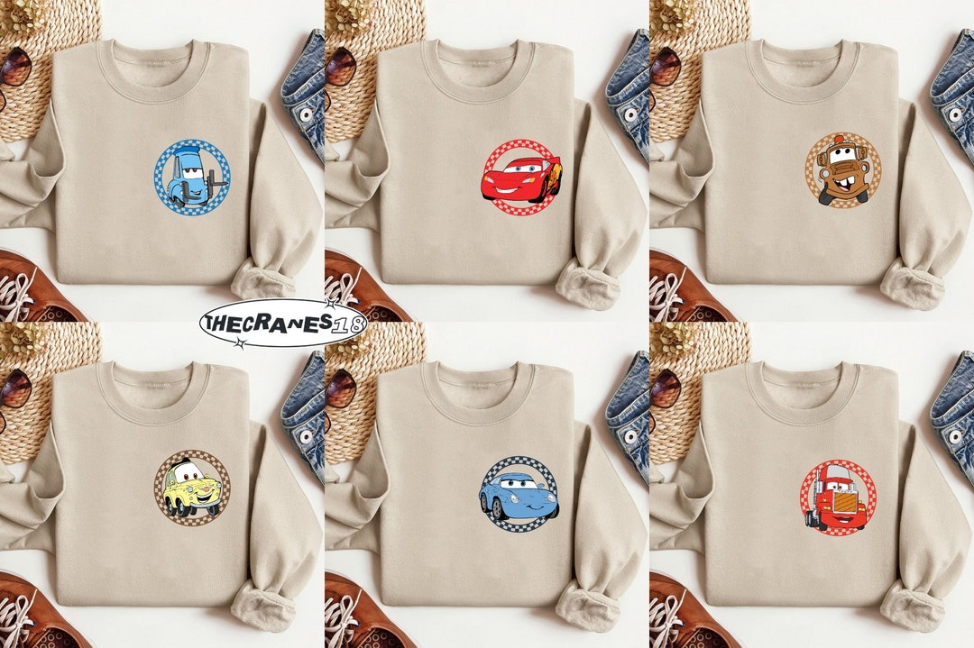 Disney Car Sweatshirt Disney Pixar Cars Shirt Lightning - Etsy
