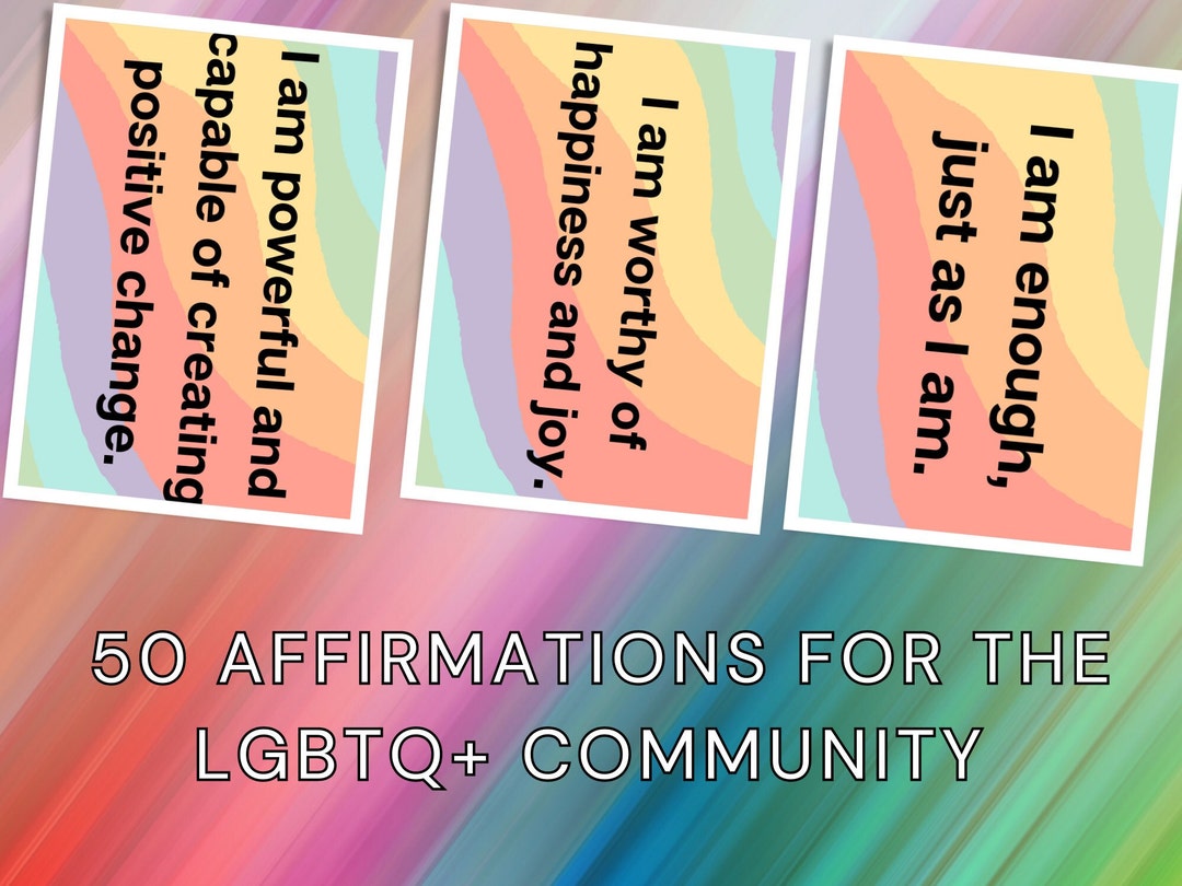 50 Affirmations for the LGBT+ Community| Self-acceptance - Etsy