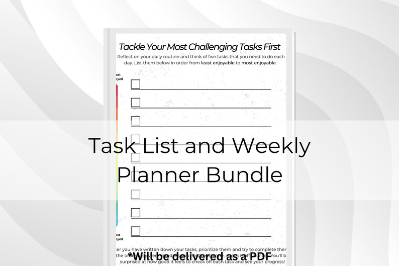 Printable Task List and Weekly Planner| Plan Your Day and Week - Etsy