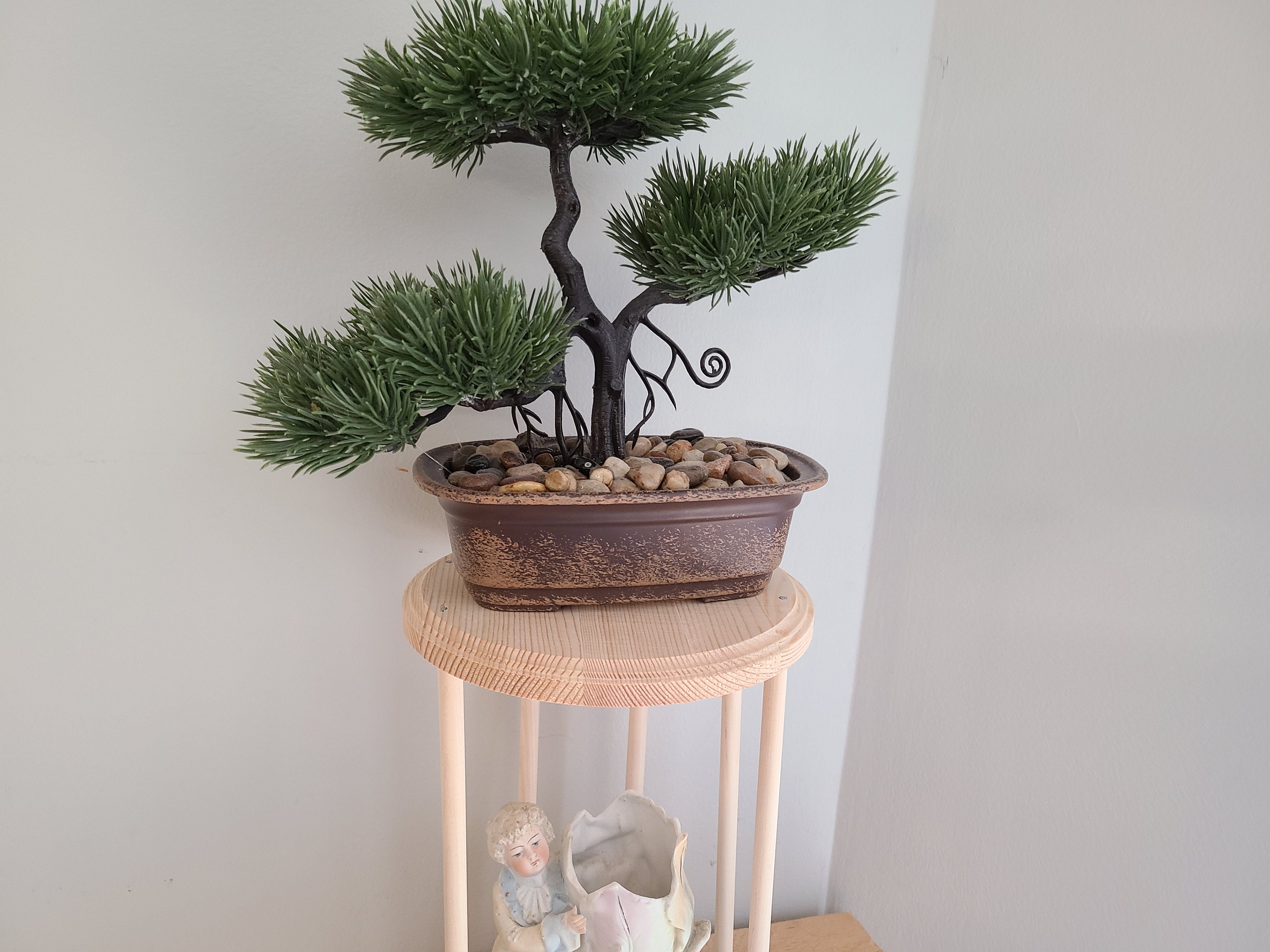 Mini Wood Stand to Display Small Decoration Items or Plants for Living ...
