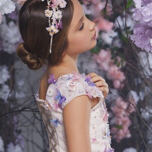 Handmade 3D Floral Flower Girl Dress: Butterfly Princess Gown - Etsy
