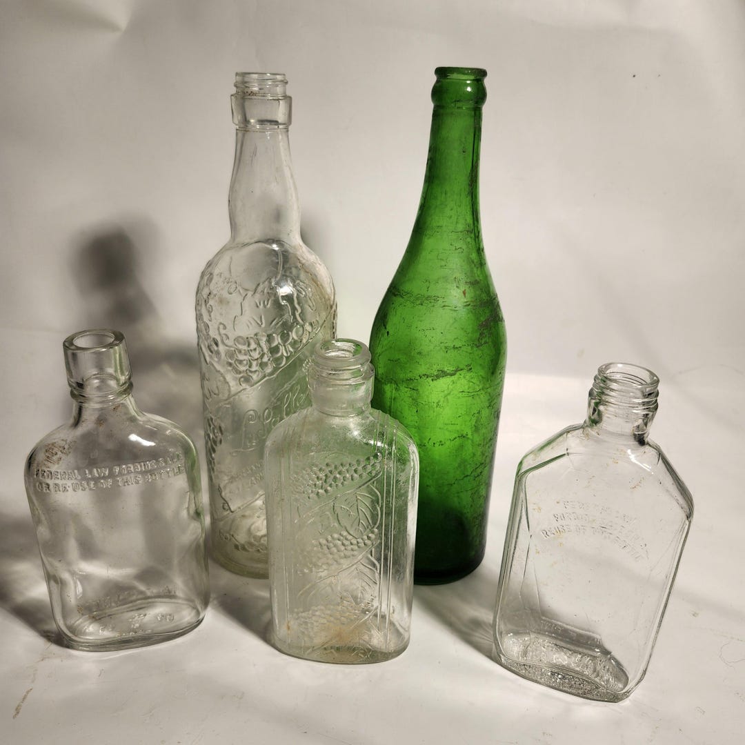 Pre and Post Prohibition Era Liquor and Wine Bottles, 1910-1960. Lot of ...