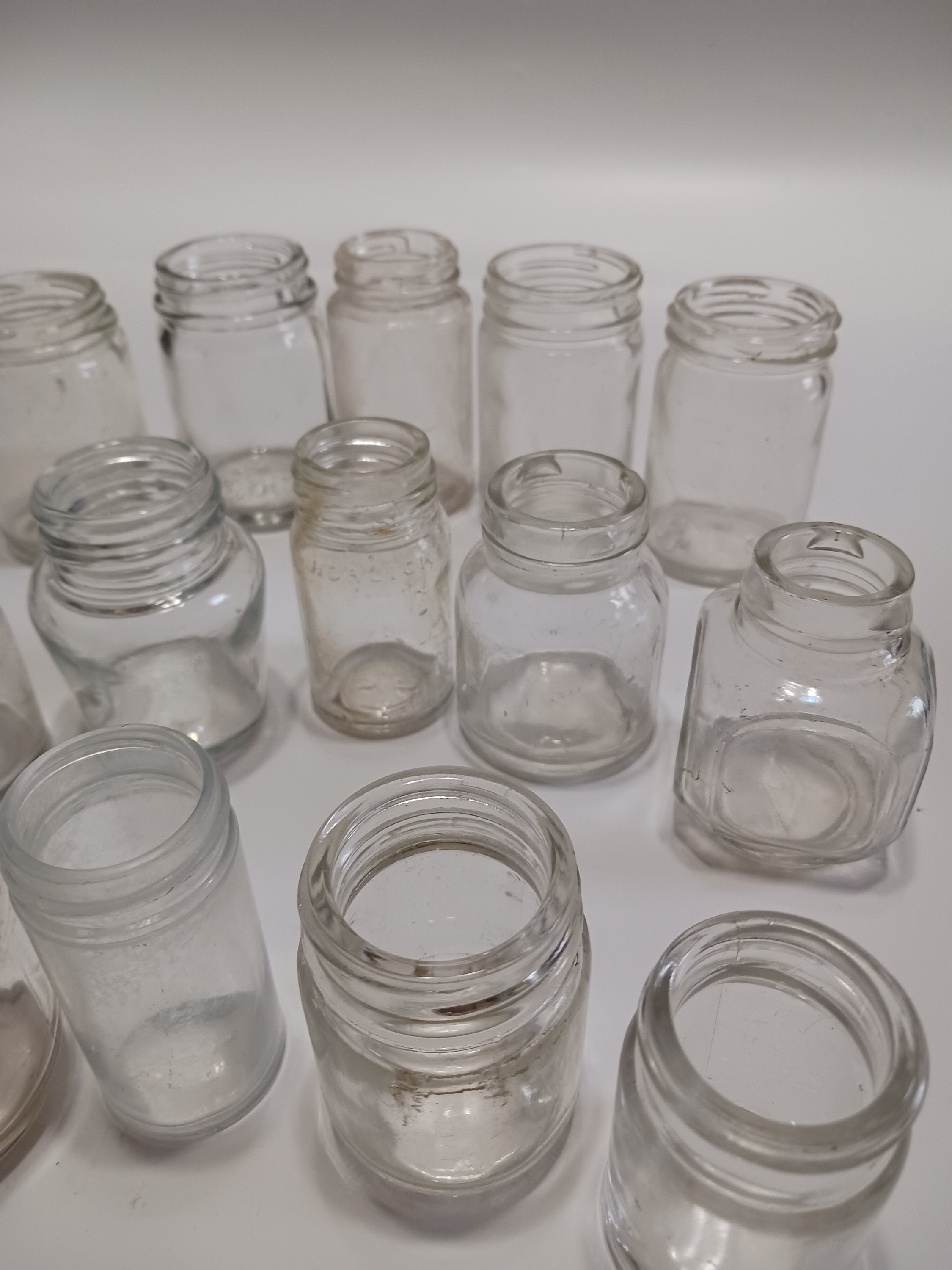 Vintage Antique Small Glass Crafting Bottles, 1890s-1940s. Lot of 14 ...