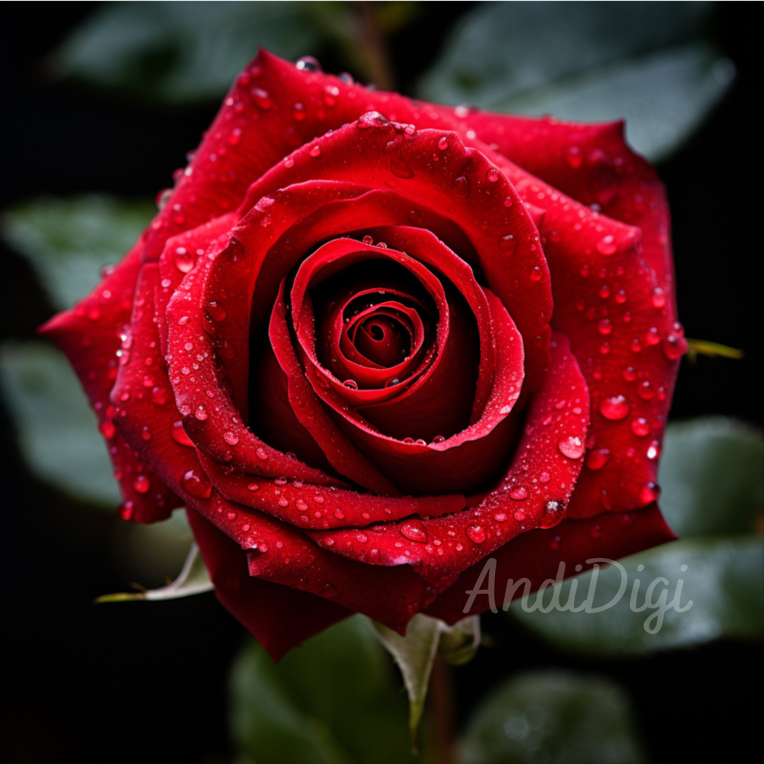 4 Beautiful Red Rose Images, Digital Download, Modern Wall Art, Art ...
