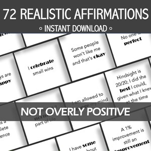 72 Realistic Affirmations and Validation - Etsy