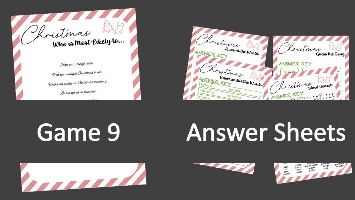 Printable Christmas Games Bundle Printable Christmas Activities Bundle ...