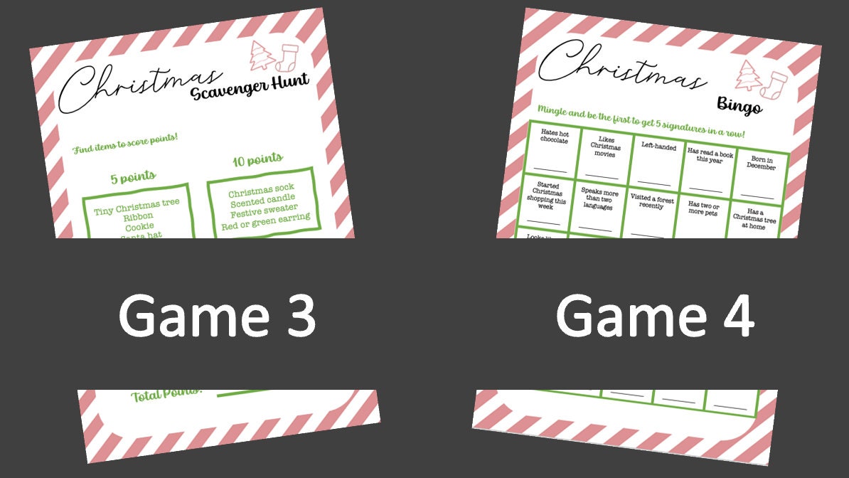 Printable Christmas Games Bundle Printable Christmas Activities Bundle ...