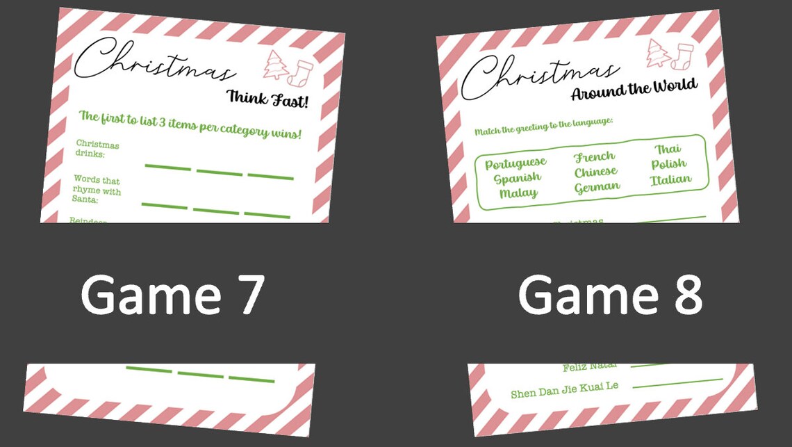 Printable Christmas Games Bundle Printable Christmas Activities Bundle ...