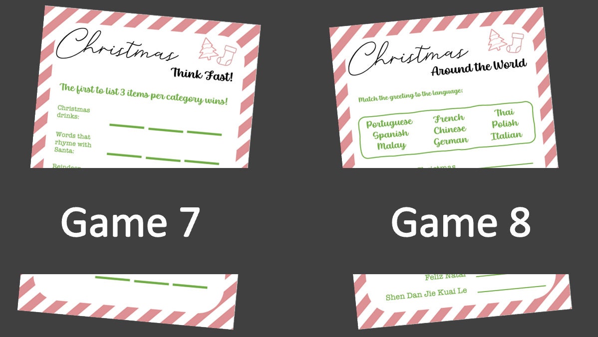 Printable Christmas Games Bundle Printable Christmas Activities Bundle ...