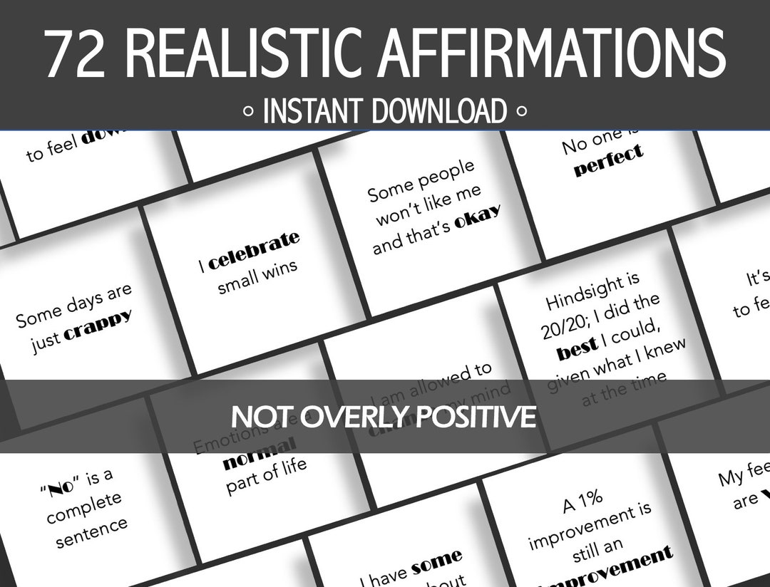 72 Realistic Affirmations and Validation - Etsy