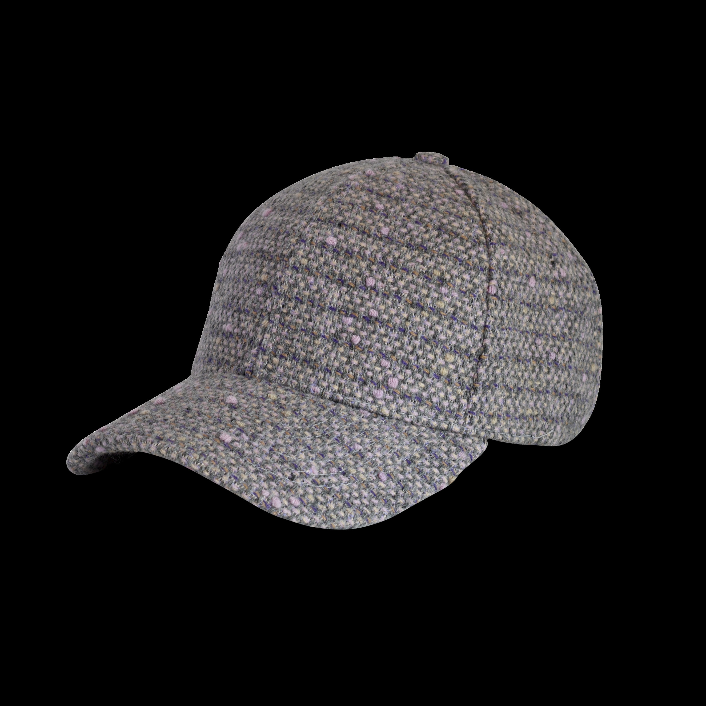 Gray and Lavender Italian Wool Tweed Baseball Cap - Etsy