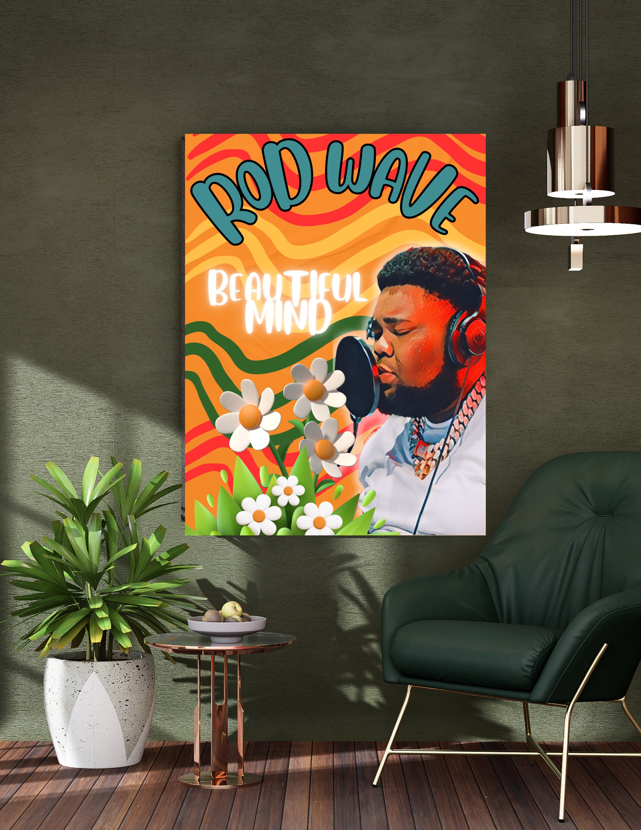 Colorful Rod Wave Custom Album Cover, Digital Art, HipHop Cover Art ...