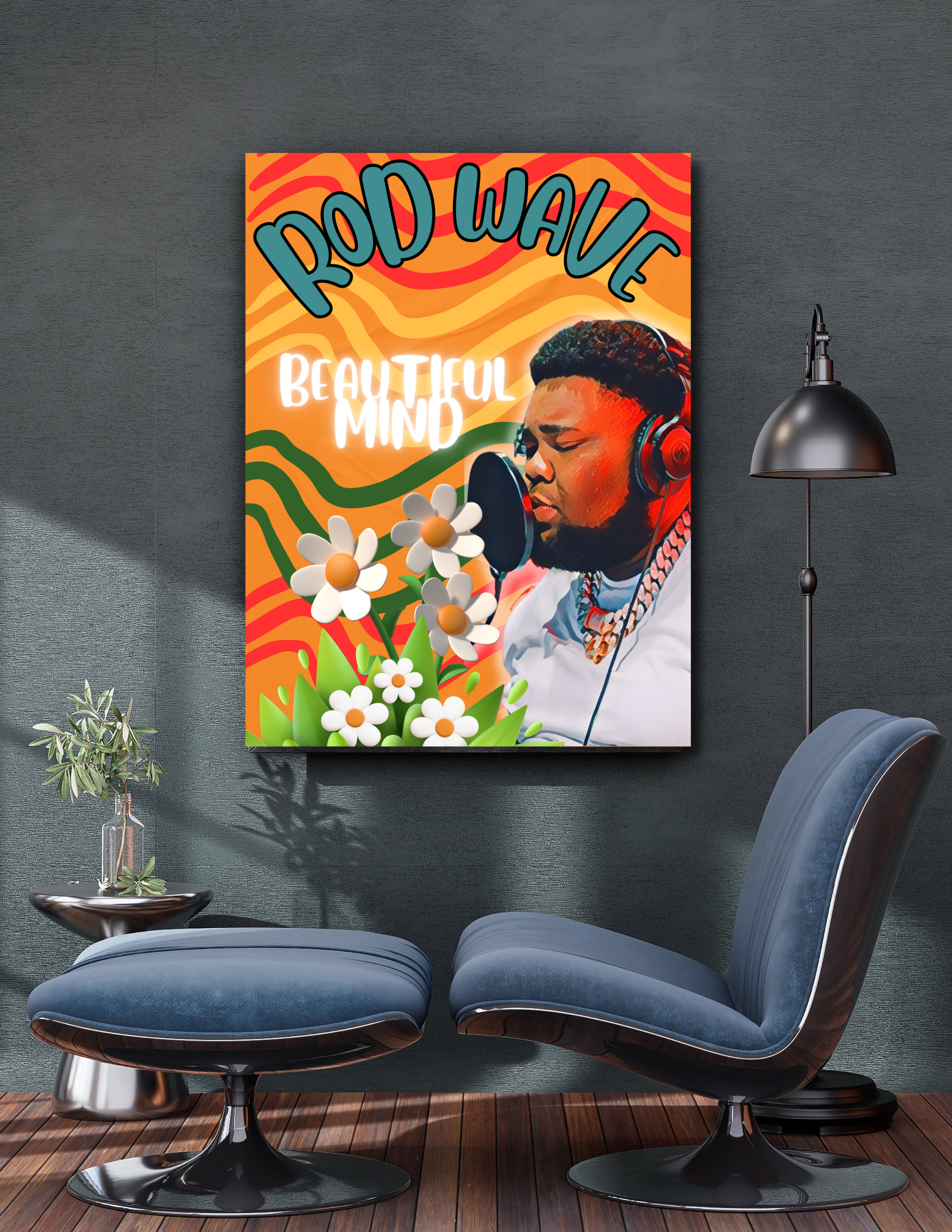 Colorful Rod Wave Custom Album Cover, Digital Art, HipHop Cover Art ...