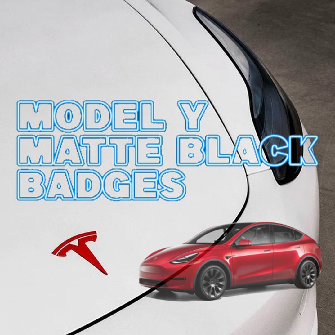 3-PACK Tesla Model Y Red Badge/emblem Logo Cover - Etsy