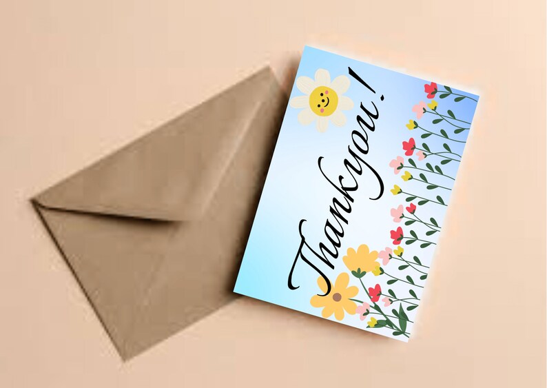 Sending Warm Thanks: Elegant Thank You Card With Customizable - Etsy