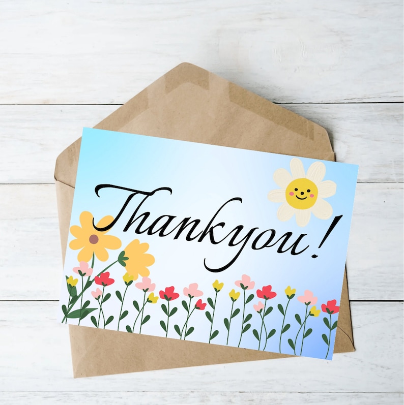 Sending Warm Thanks: Elegant Thank You Card With Customizable - Etsy