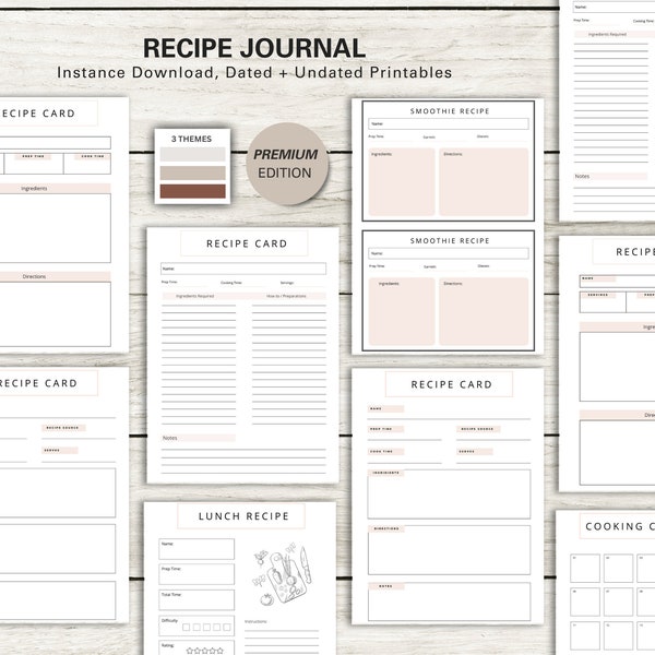 Recipe Binder - Etsy