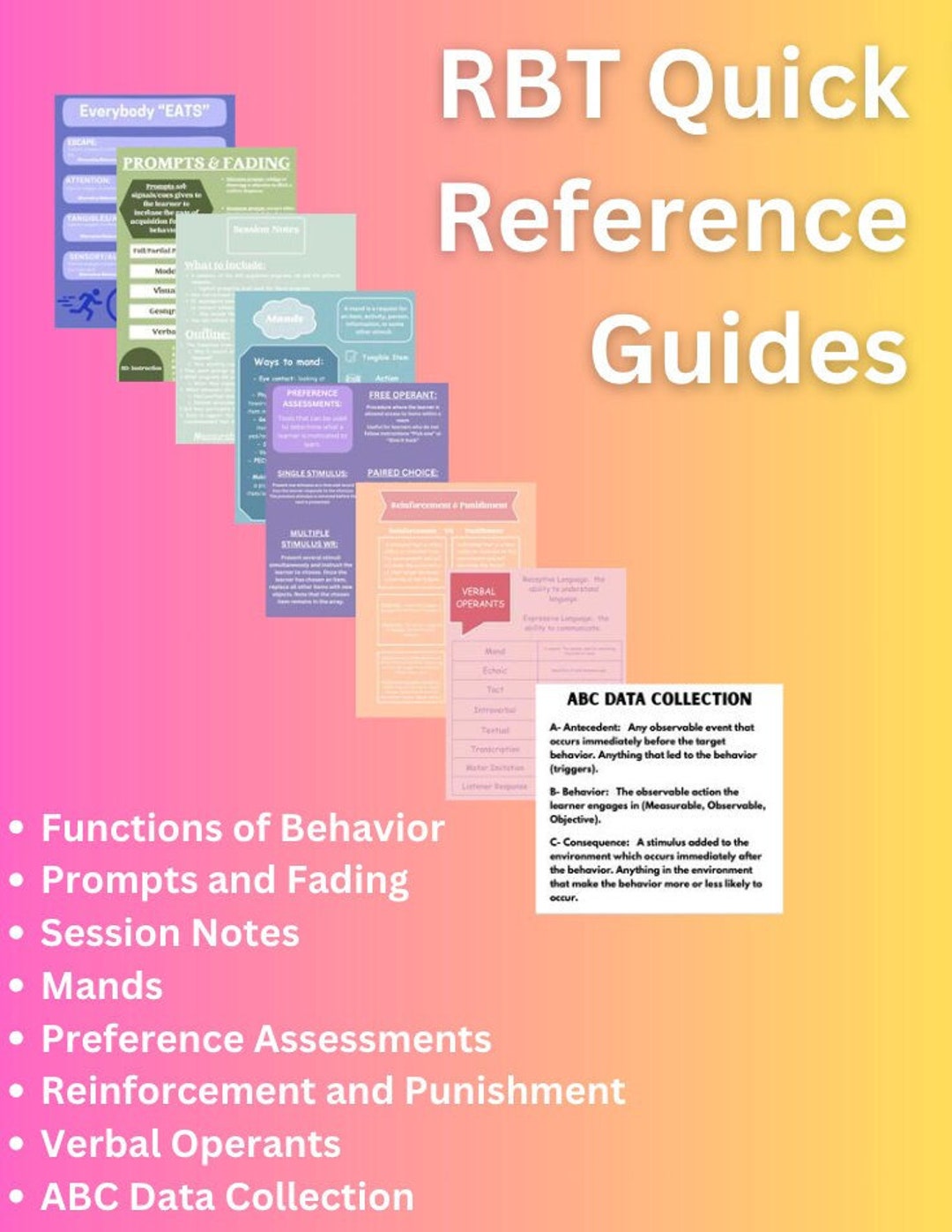 RBT Quick Reference Guide Bundle - Etsy