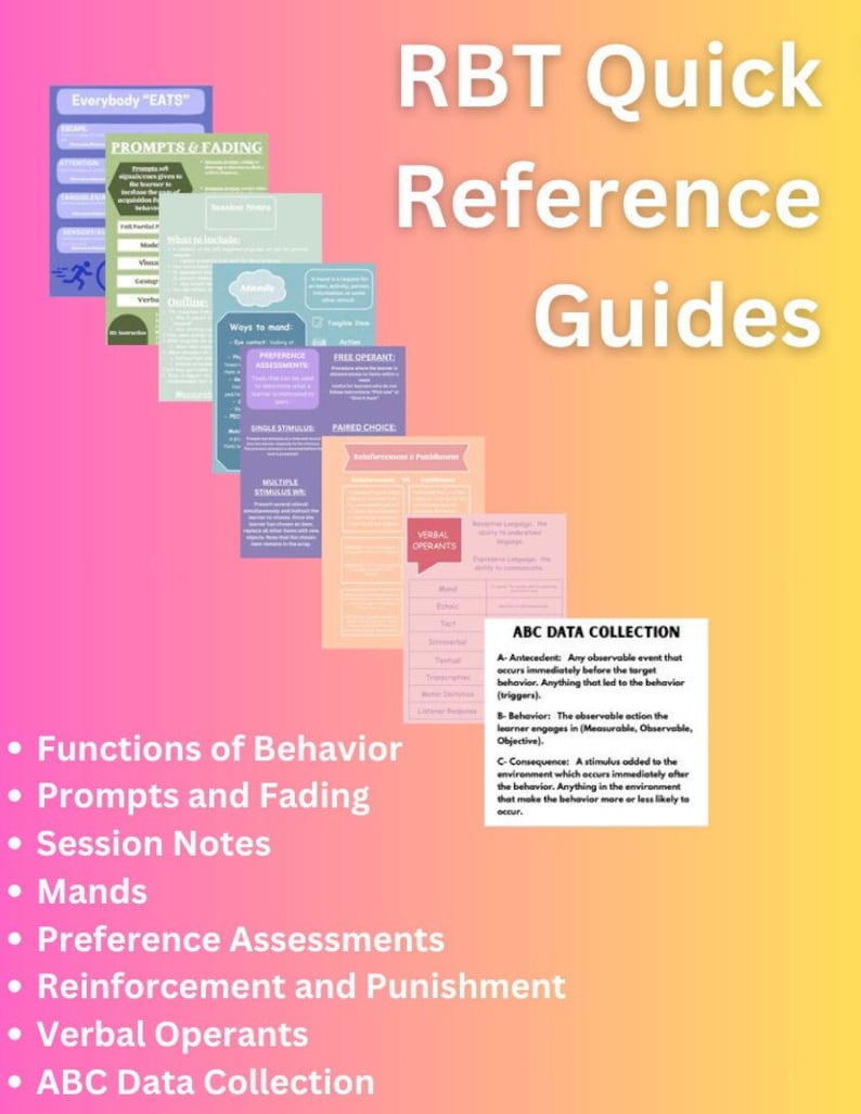RBT Quick Reference Guide Bundle - Etsy