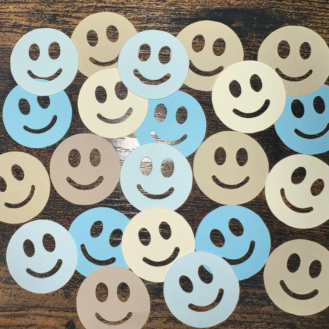 Happy Face Confetti, Happy Face Table Scatter, Happy Face Party Decor ...