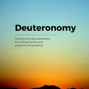 Deuteronomy Scripture Tracing Worksheets, Scripture Memorization ...