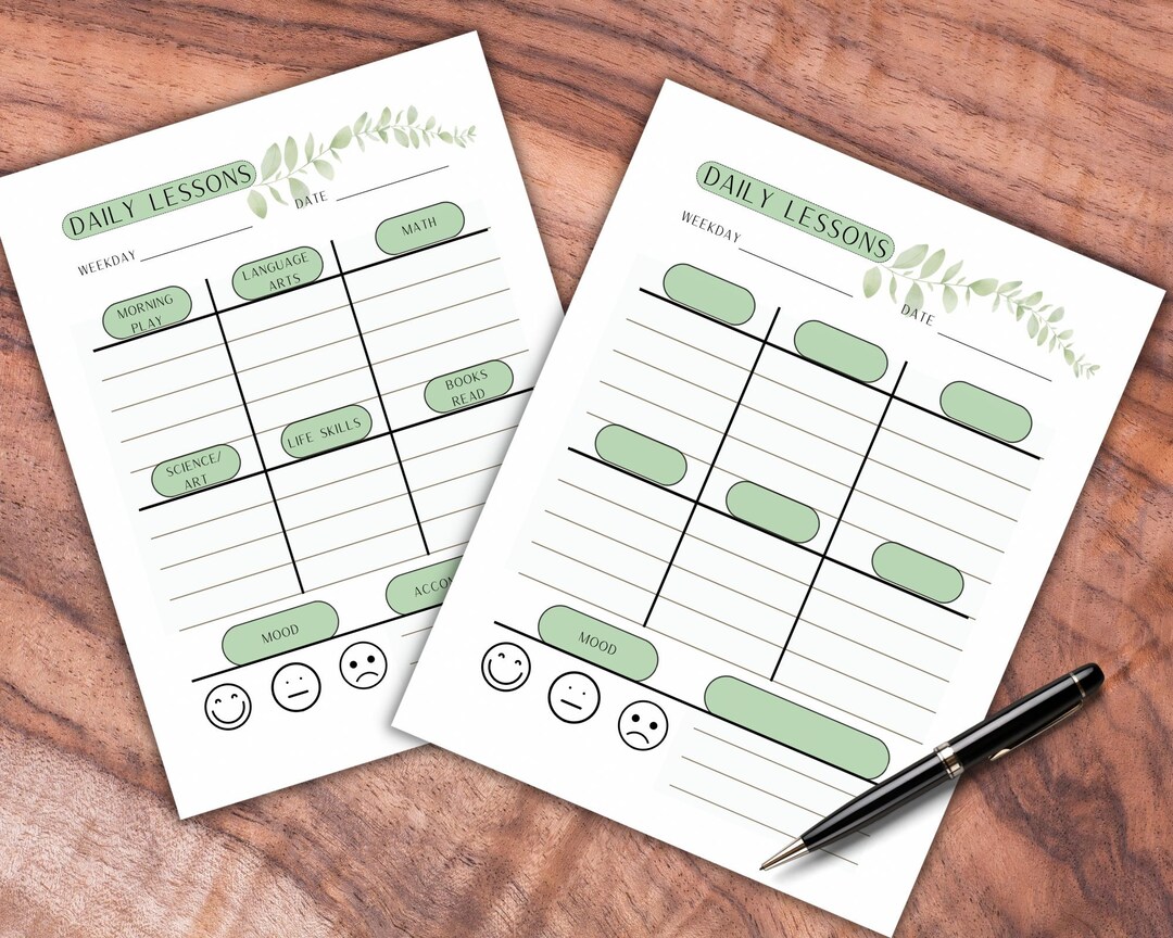 Daily Homeschool Planner Printable Download - Etsy