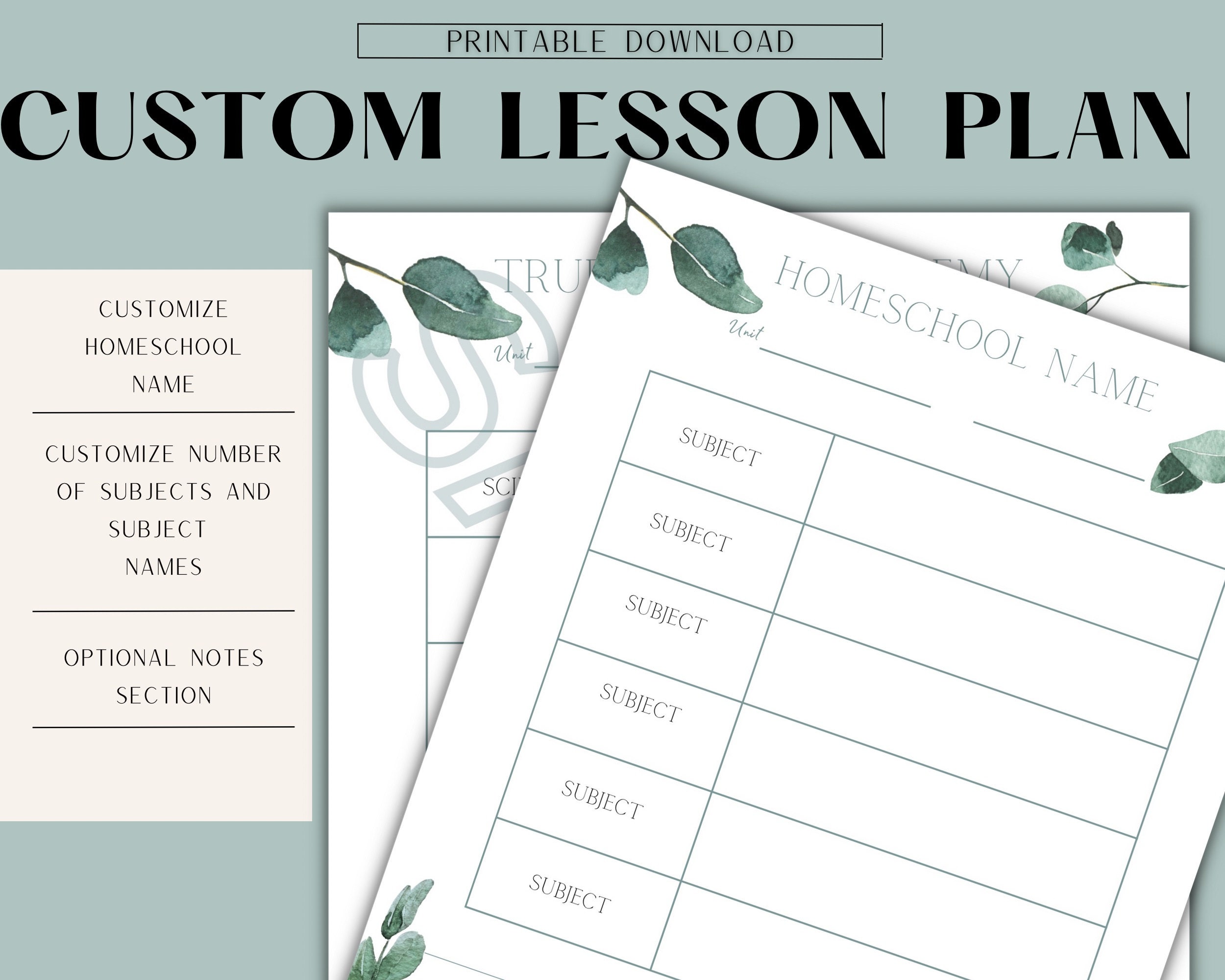 Custom Botanical Lesson Plan for Homeschool, Students, Teachers ...
