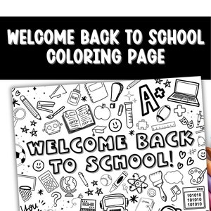 Welcome Back to School Coloring Page - Printable Back to School ...