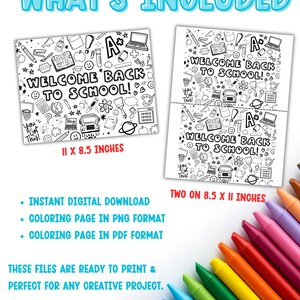 Back to School Coloring Page: Classroom Activity Sheet (printable) - Etsy