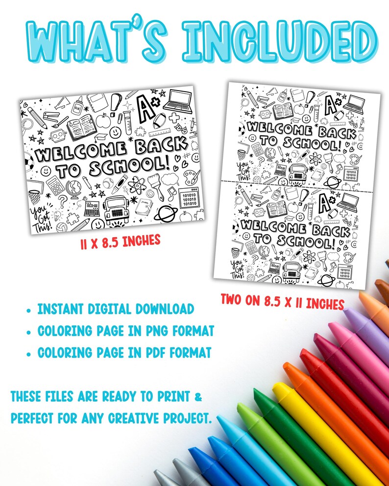 Welcome Back to School Coloring Page - Printable Back to School ...