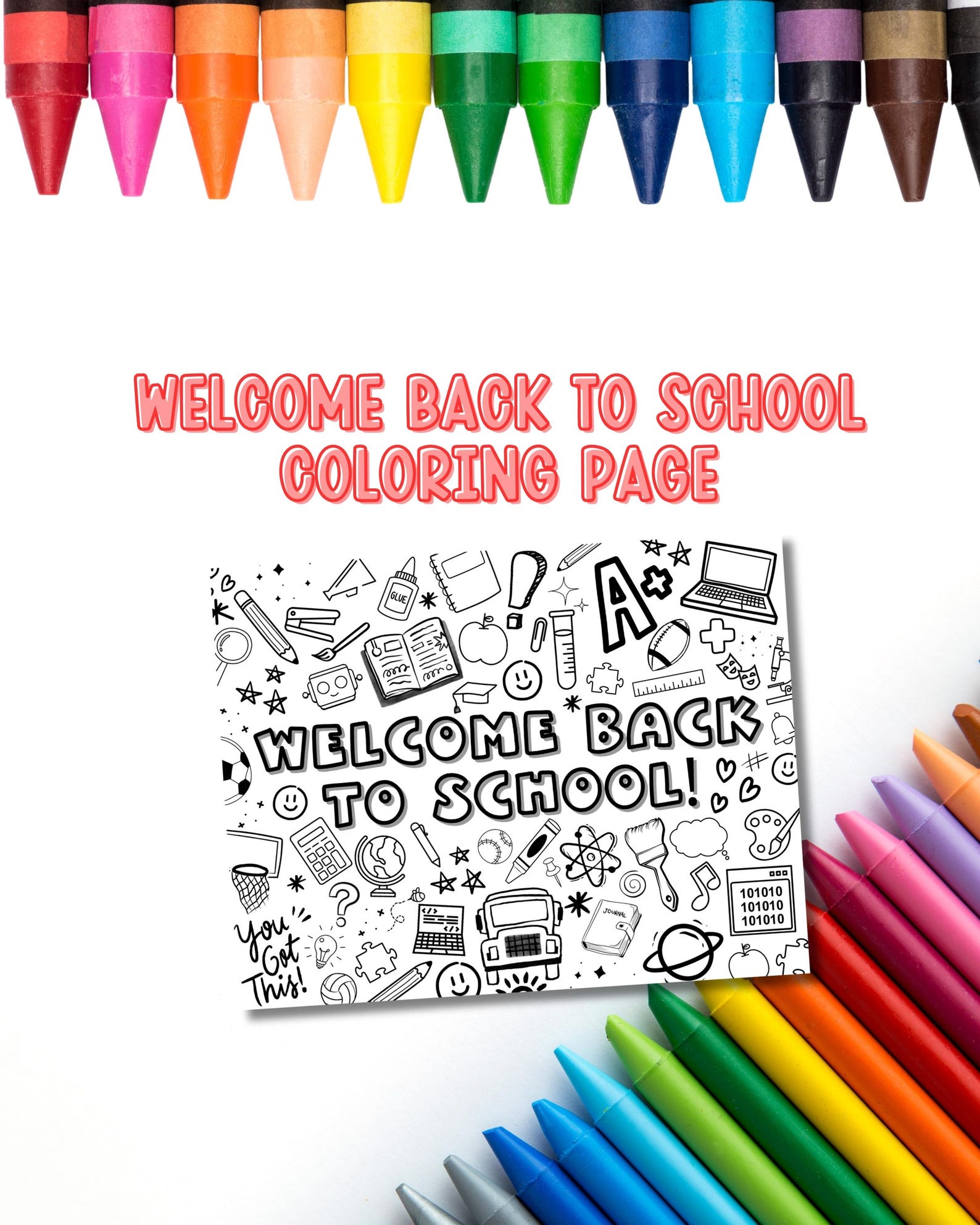 Welcome Back to School Coloring Page - Printable Back to School ...