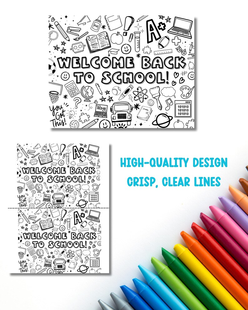 Welcome Back to School Coloring Page - Printable Back to School ...