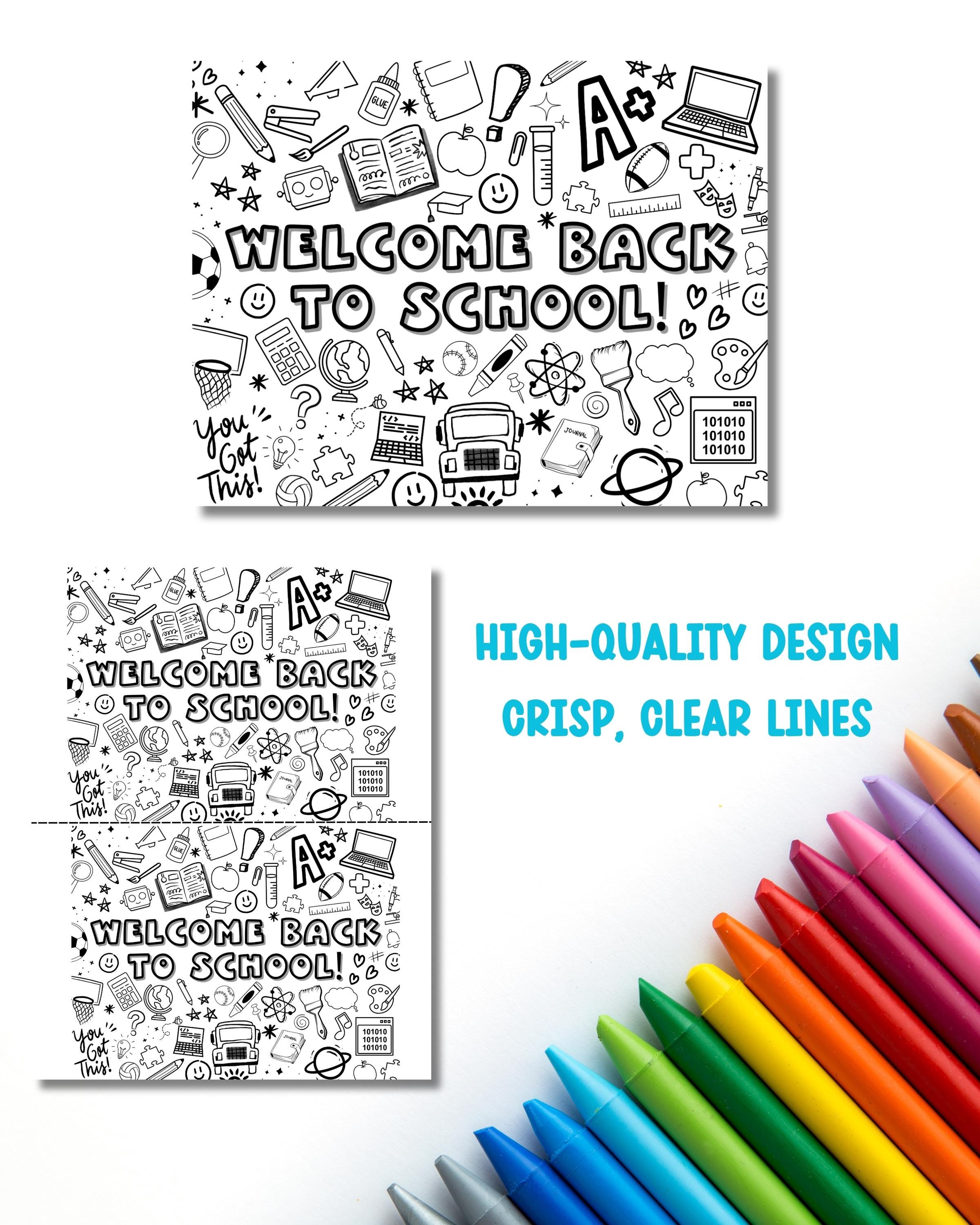 Back to School Coloring Page: Classroom Activity Sheet (printable) - Etsy
