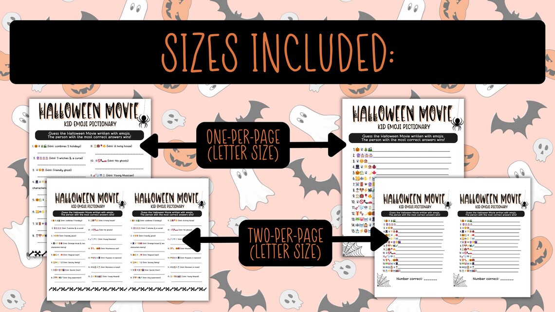 Halloween Spooky Kid Emoji Pictionary Game • Halloween Kid Activity ...