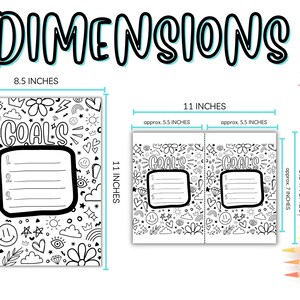 Goal Setting Coloring Page: Kids & Adults Activity (digital Download ...