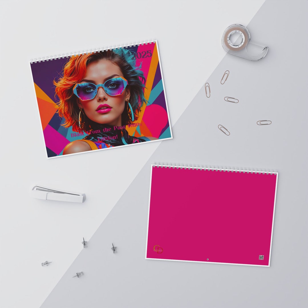 1980s Inspired Wall Calendar, Nostalgic Blast From the Past, Digital ...
