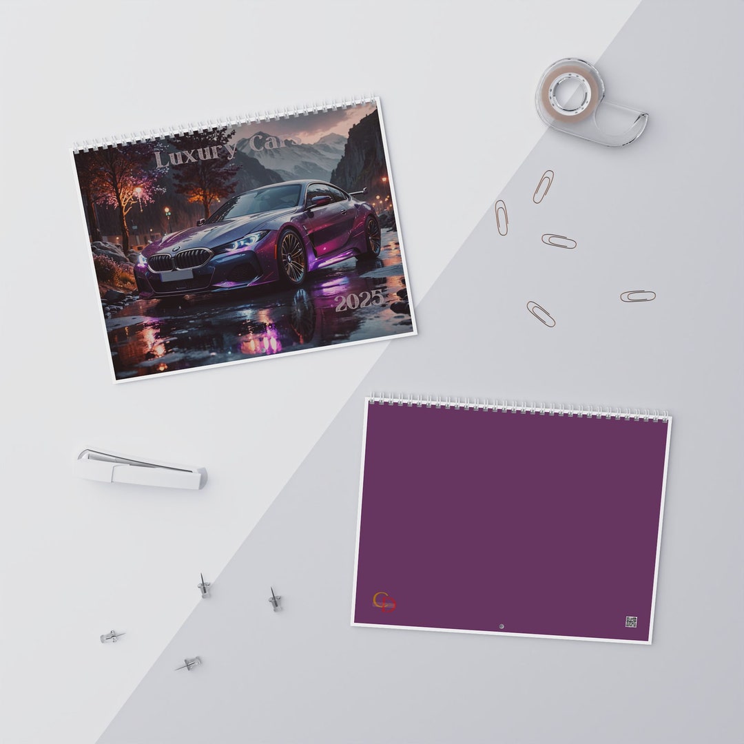 Luxury Cars Wall Calendars Sleek Vehicle Monthly Planner, Automobile ...