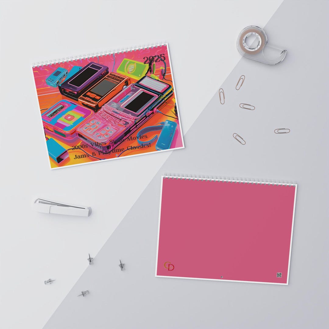 2000s Vibes Wall Calendar, Retro Style Movies Jams Playtime Classics ...
