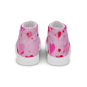 Lovecore Heart Pattern Men's and Women's High Top Canvas Shoes, Heart ...