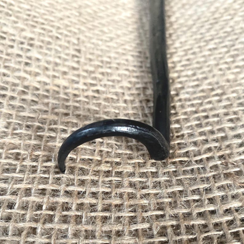 Steak Meat Bacon Turner Flipper Hook Traditional Forged Iron Blacksmith ...