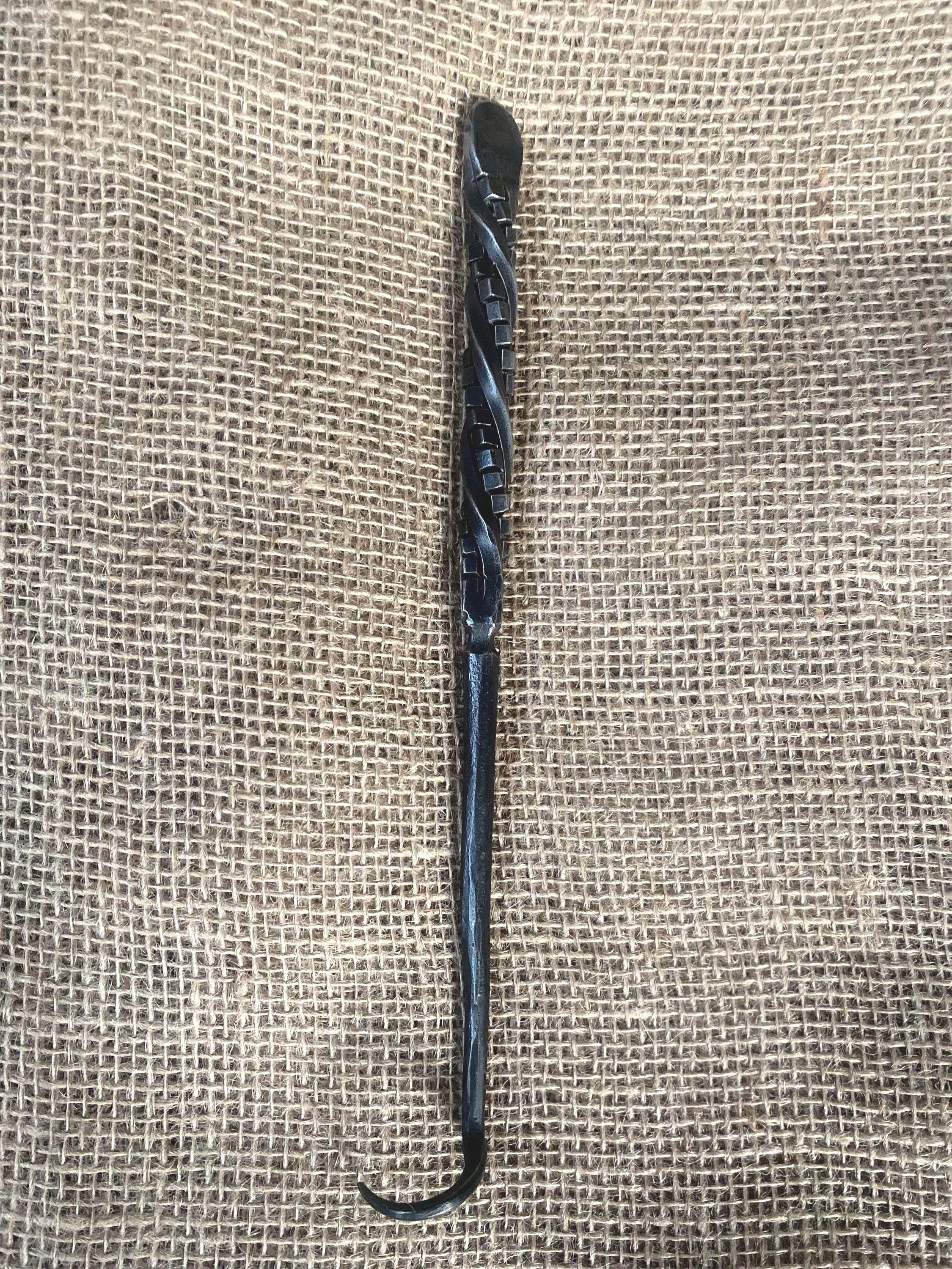 Steak Meat Bacon Turner Flipper Hook Traditional Forged Iron Blacksmith ...