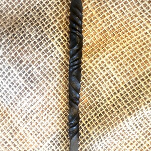 Steak Meat Bacon Turner Flipper Hook Traditional Forged Iron Blacksmith ...