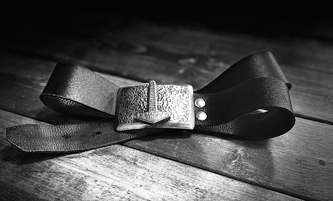 Belt Buckle, Thors Hammer, Iron, Forged, Blacksmith, Leather - Etsy