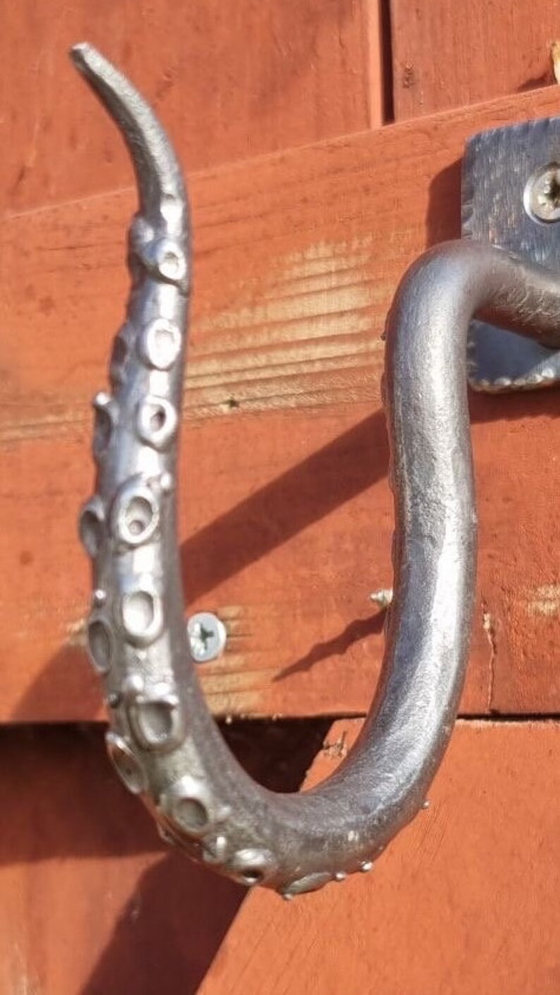 Octopus Hook, Hanger, Handmade, Forged, Iron, Steel, Blacksmith - Etsy