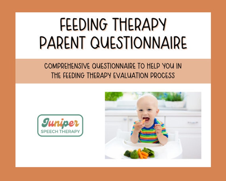 Feeding Therapy Parent Questionnaire - Etsy