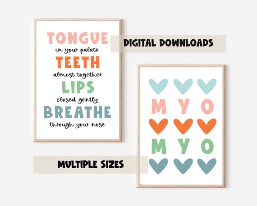 Myofunctional Therapy Room Decor Myo Set of Digital Downloads - Etsy