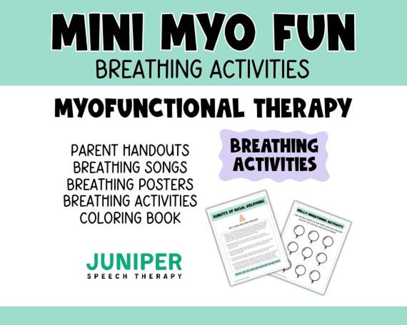 Mini Myo Fun: Breathing Activities Early Intervention Myofunctional ...